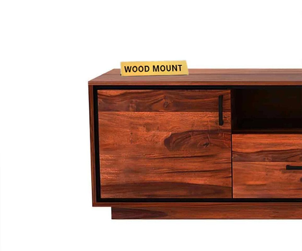 Cuba | Solid Wood Tv Unit | With 2 Door and 2 Drawers |Honey Finish ...