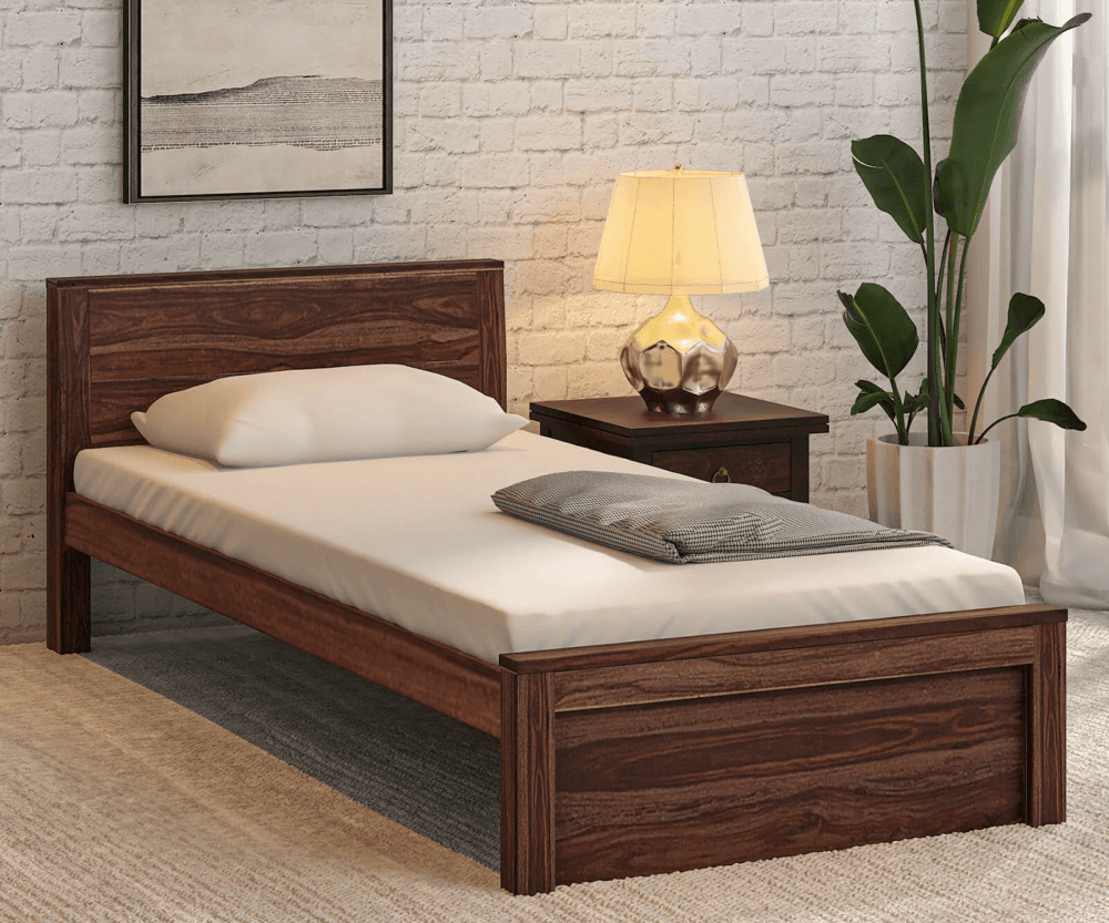 Panelo | Wooden Solid Bed | Without Storage | SL Natural Finish ...