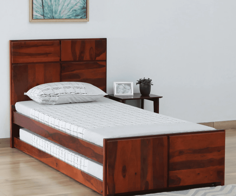 Panelo | Wooden Solid Bed | Without Storage | SL Natural Finish ...