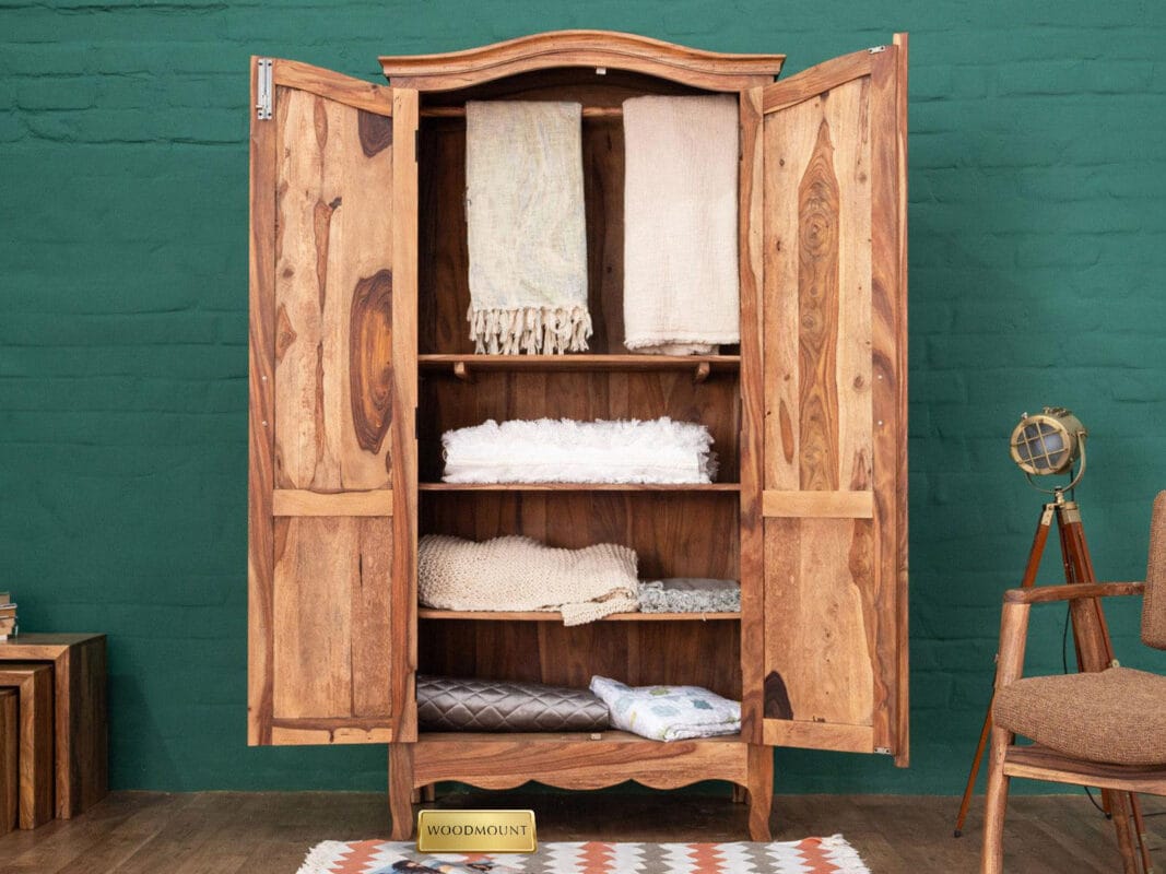 WoodMount Solid Wood Wardrobe – Durable Sheesham