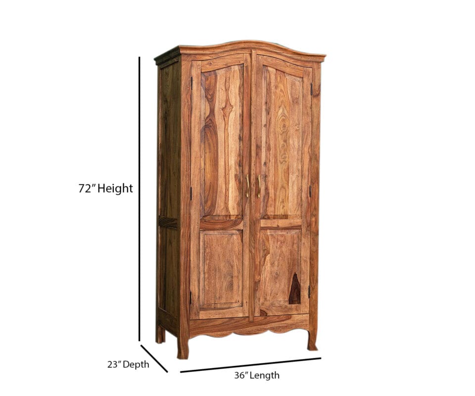 WoodMount Solid Wood Wardrobe – Durable Sheesham