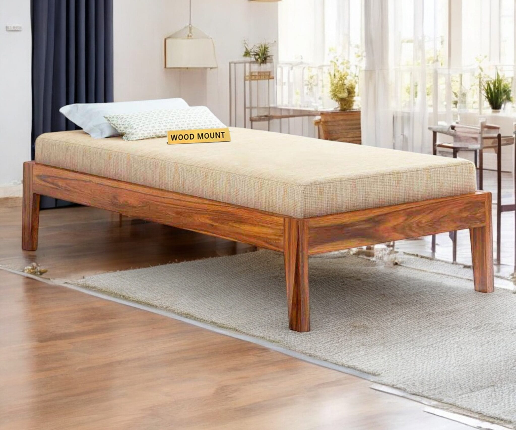 Panelo | Wooden Solid Bed | Without Storage | SL Natural Finish ...